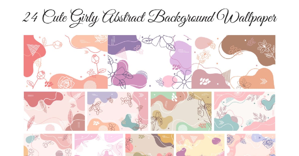 24 Cute Girly Abstract Background Wallpaper - TemplateMonster