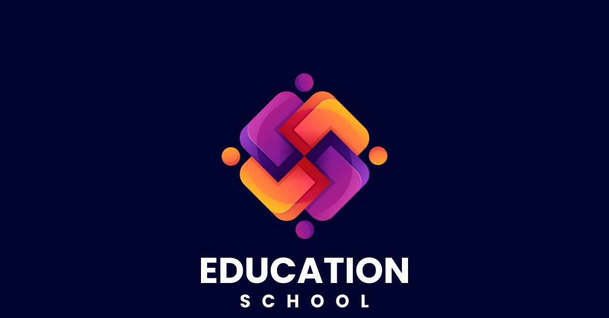 Education Gradient Colorful Logo Style - TemplateMonster