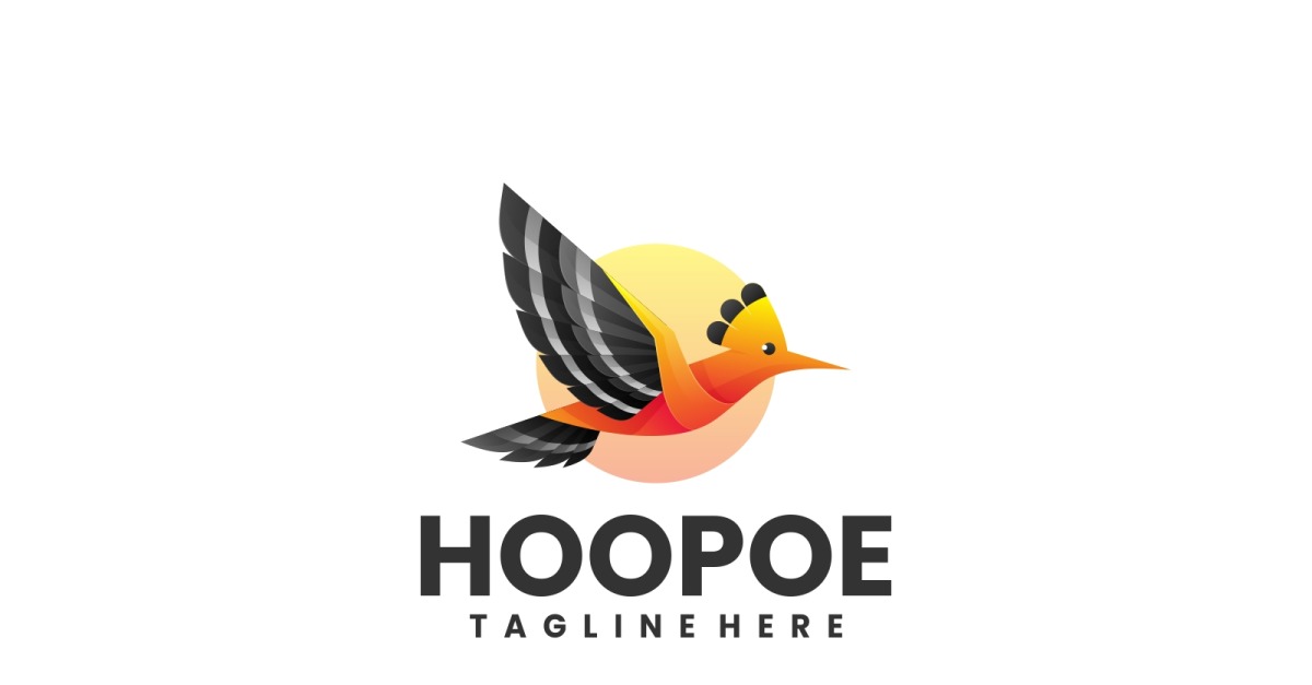 Hoopoe Gradient Colorful Logo #234875 - TemplateMonster