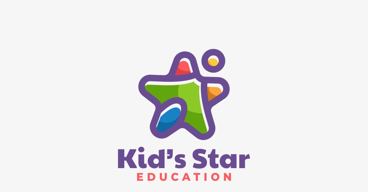 Kid's Star Color Mascot Logo #234877 - TemplateMonster