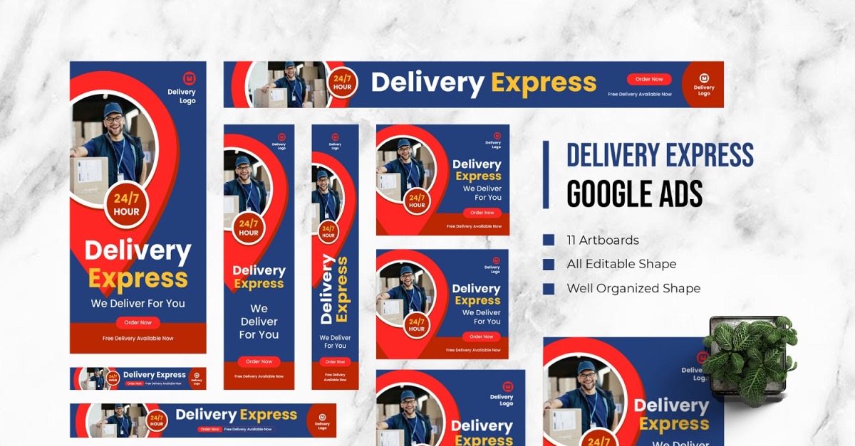 Delivery Express Google Ads #235099 - TemplateMonster