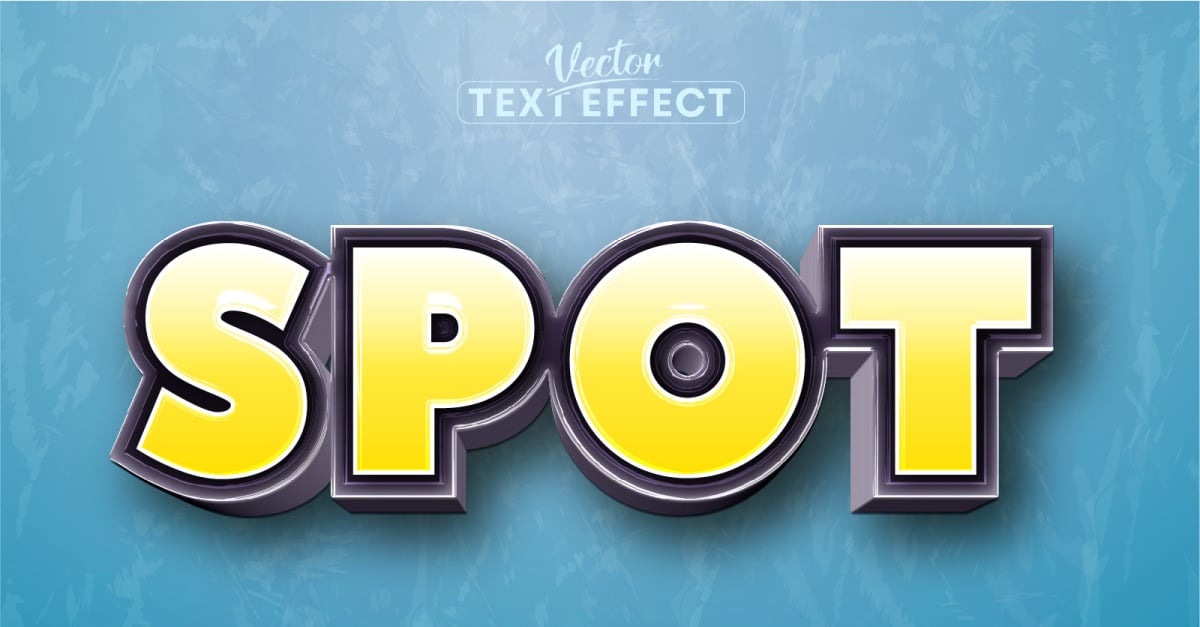 Spot - Editable Text Effect, Shiny Cartoon Text Style, Graphics ...