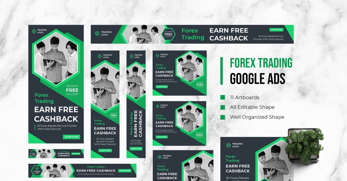 Forex Trading Google Ads Template #235104 - TemplateMonster