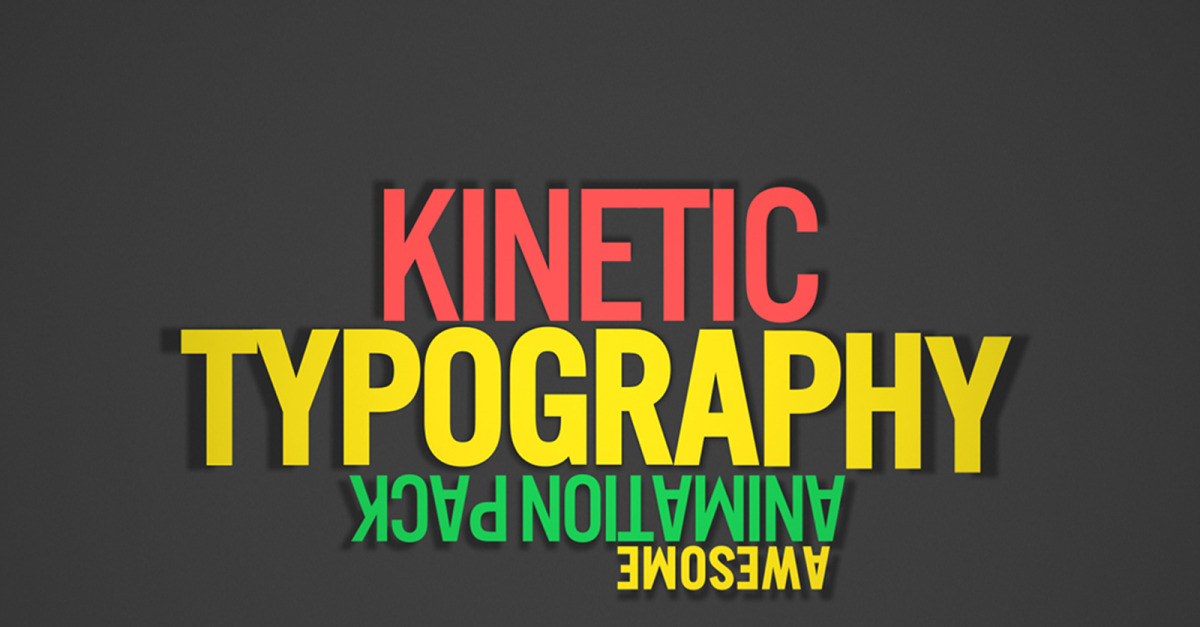 Colorful Kinetic Typography - After Effects Template