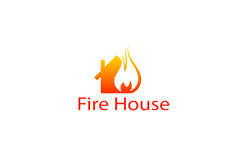 Fire House Logo Design Template #235343 - TemplateMonster