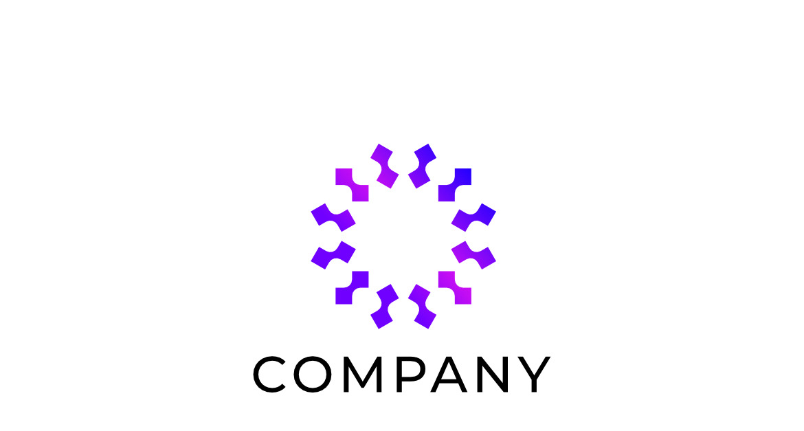 Gradient Tech Abstract Rotation Logo - TemplateMonster