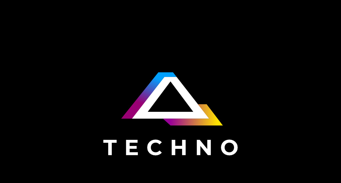 A Triangle Software Development Gradient Logo