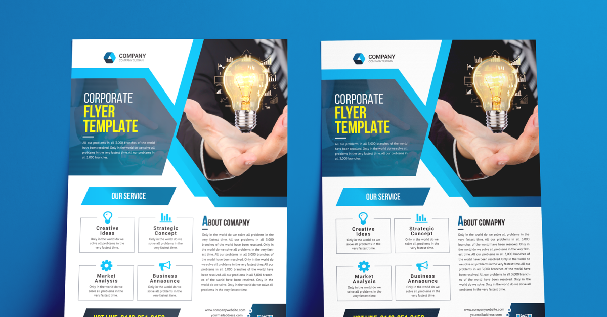 Company Project Business Flyer V.010 - TemplateMonster
