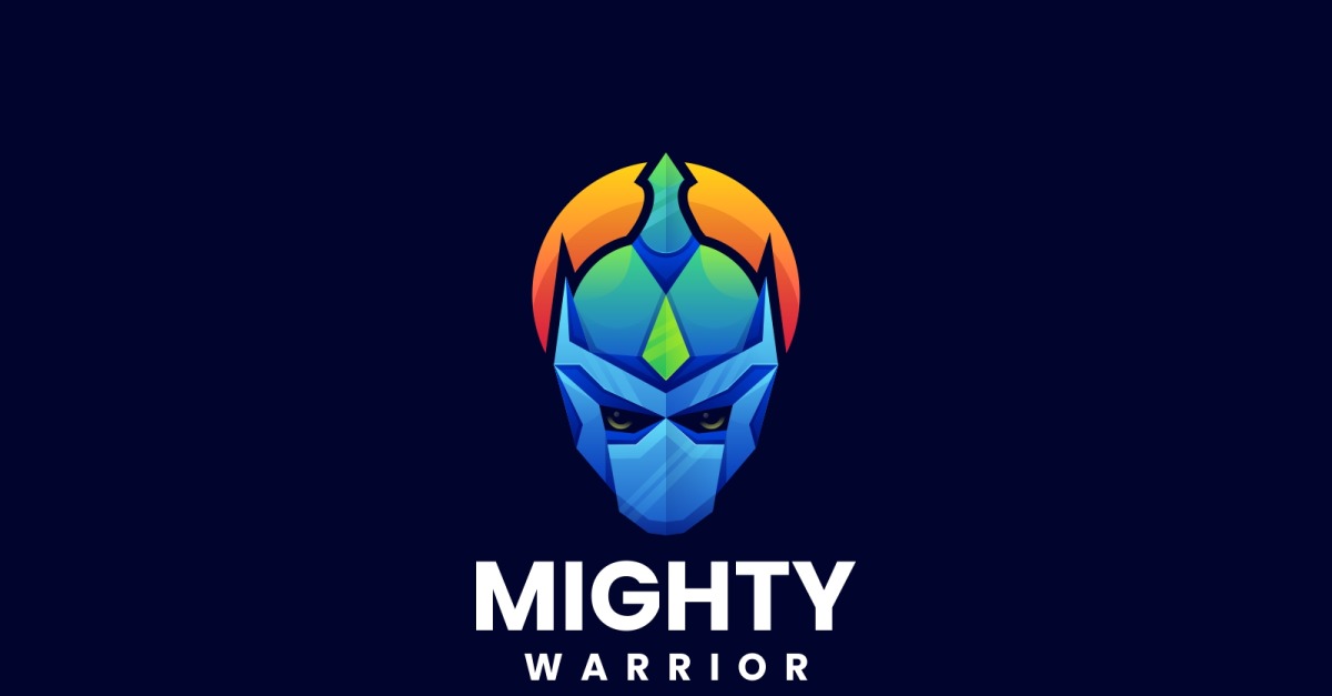 Mighty Warrior Gradient Logo #235885 - TemplateMonster