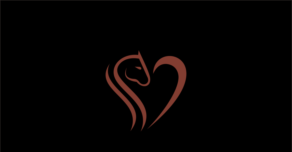 Szablon logo linii miłości konia #235854 - TemplateMonster