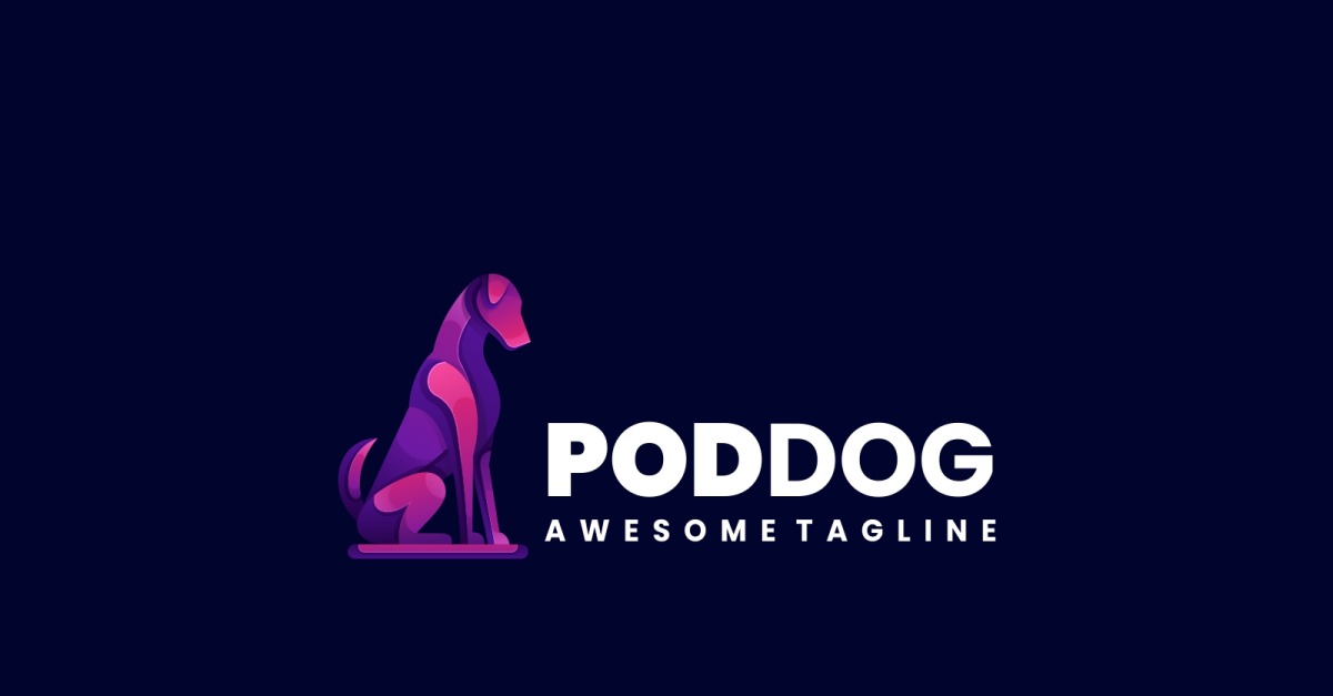Dog Gradient Color Logo Design #236041 - TemplateMonster