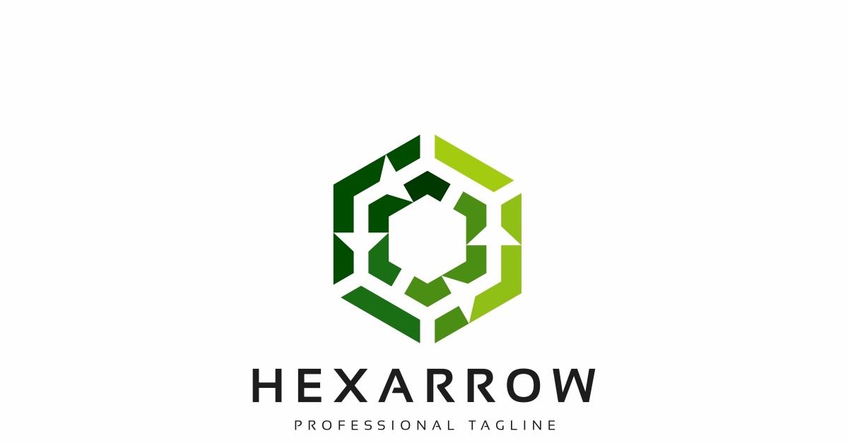 Hexagon Arrows Invest Logo #236018 - TemplateMonster