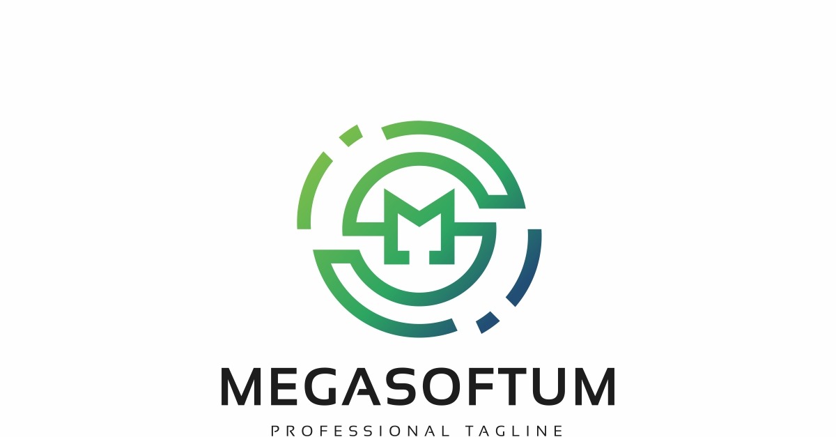 Mega Software M Letter Logo #236022 - TemplateMonster