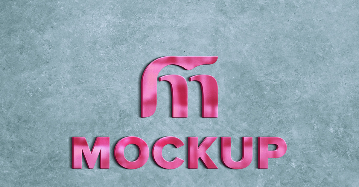 3d Red Logo Mockup on Stone Wall #236163 - TemplateMonster