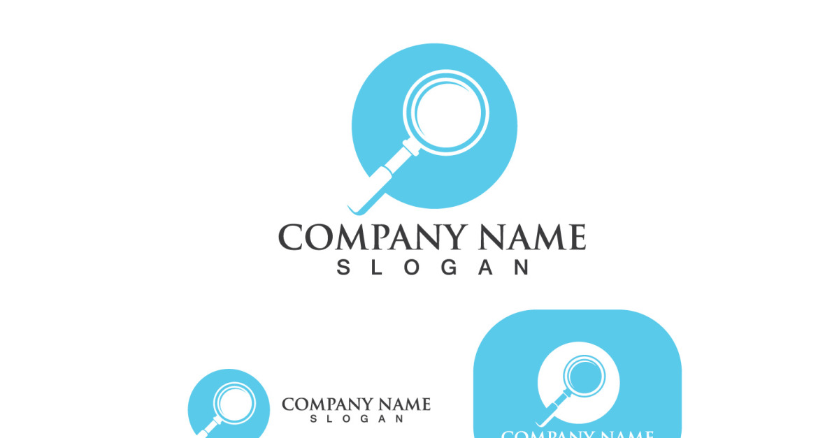 Magnifying Glass Logo And symbol V2 - TemplateMonster
