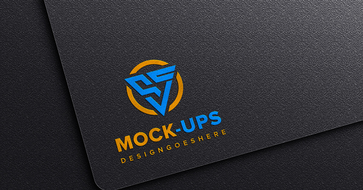 Black Paper Logo Mockup Photoshop Psd - TemplateMonster