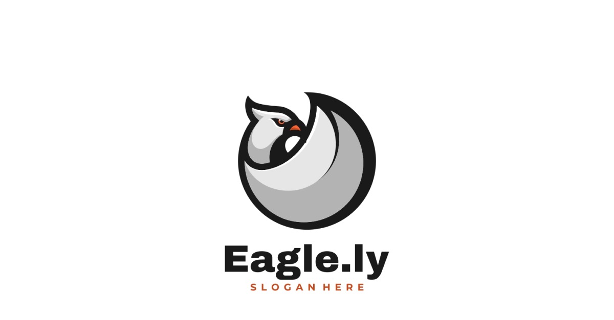 Circle Eagle Simple Mascot Logo #236301 - TemplateMonster
