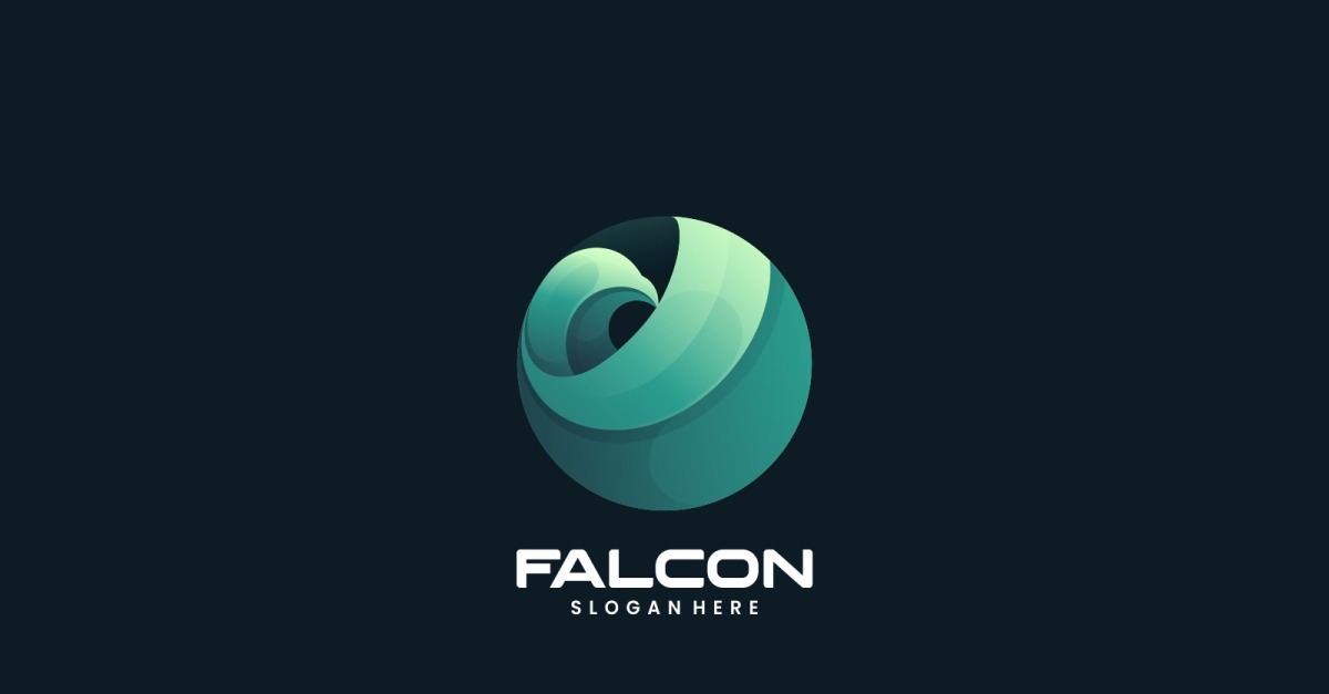 Circle Falcon Gradient Logo Design #236302 - TemplateMonster