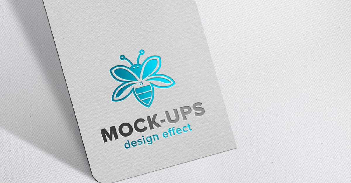 Photorealistic Paper Logo Mockup #236349 - TemplateMonster