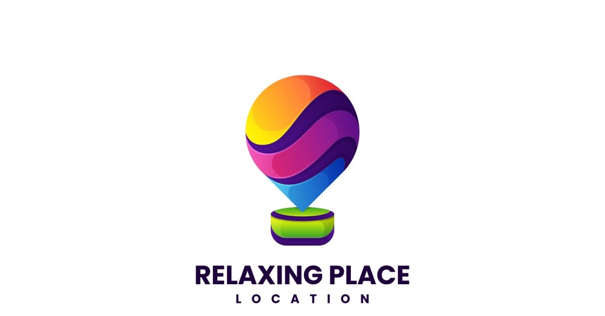 Relaxing Place Gradient Colorful Logo - TemplateMonster