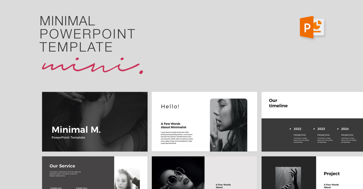 Modelo de PowerPoint minimalista F2 #236591 - TemplateMonster