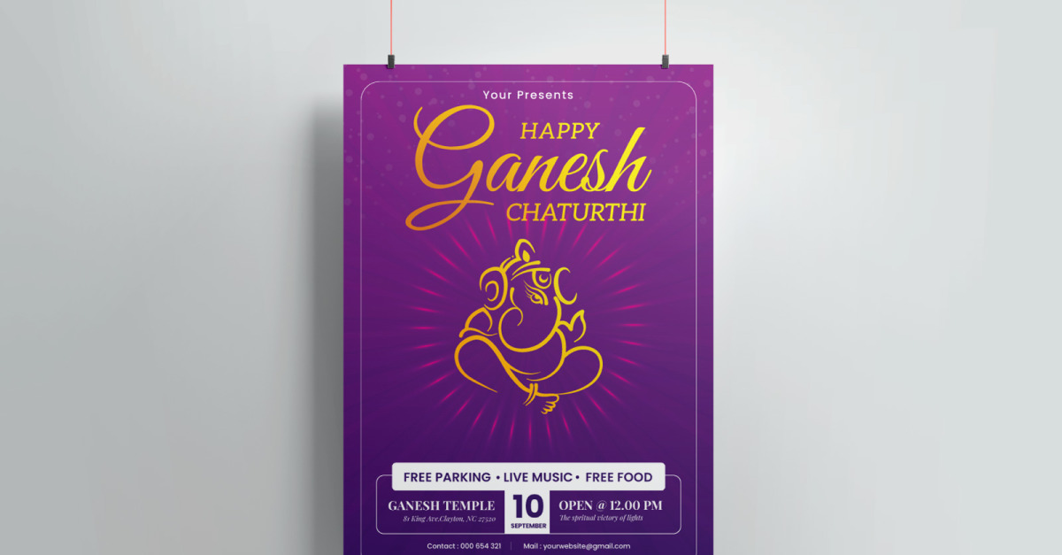 Ganesh Chaturthi Flyer Template #236741 - TemplateMonster