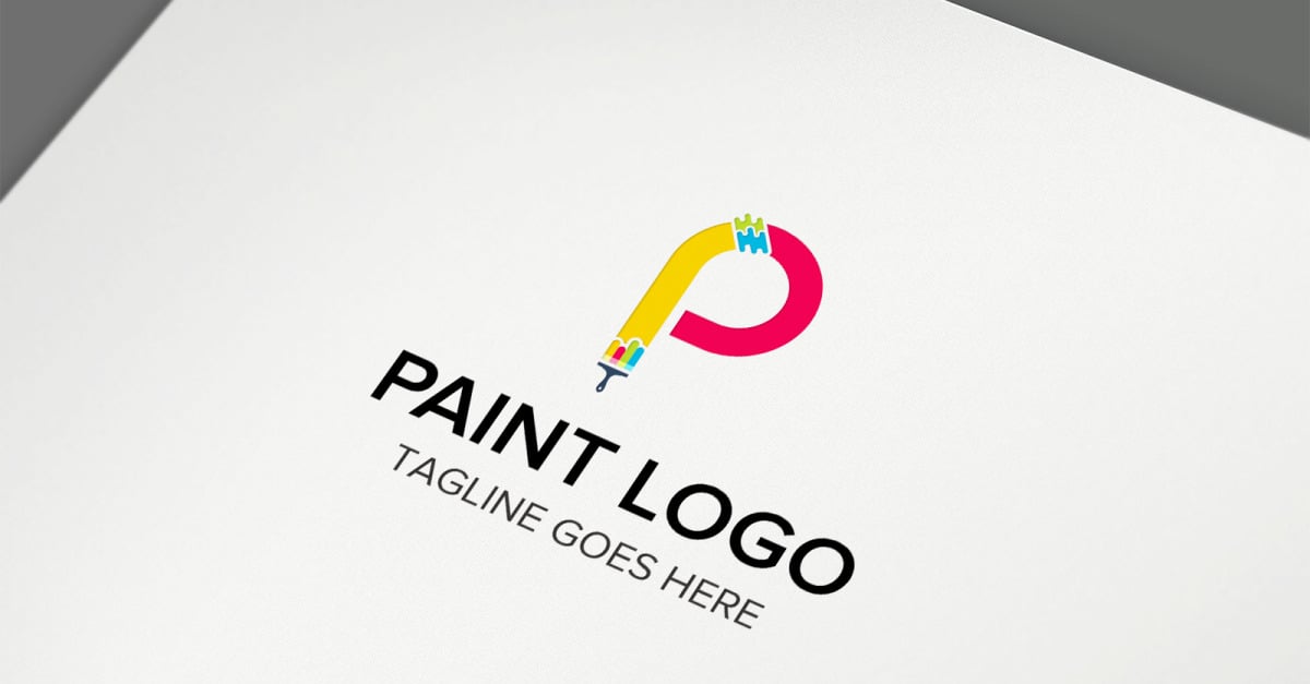 P Letter Paint Logo Template #236758 - TemplateMonster