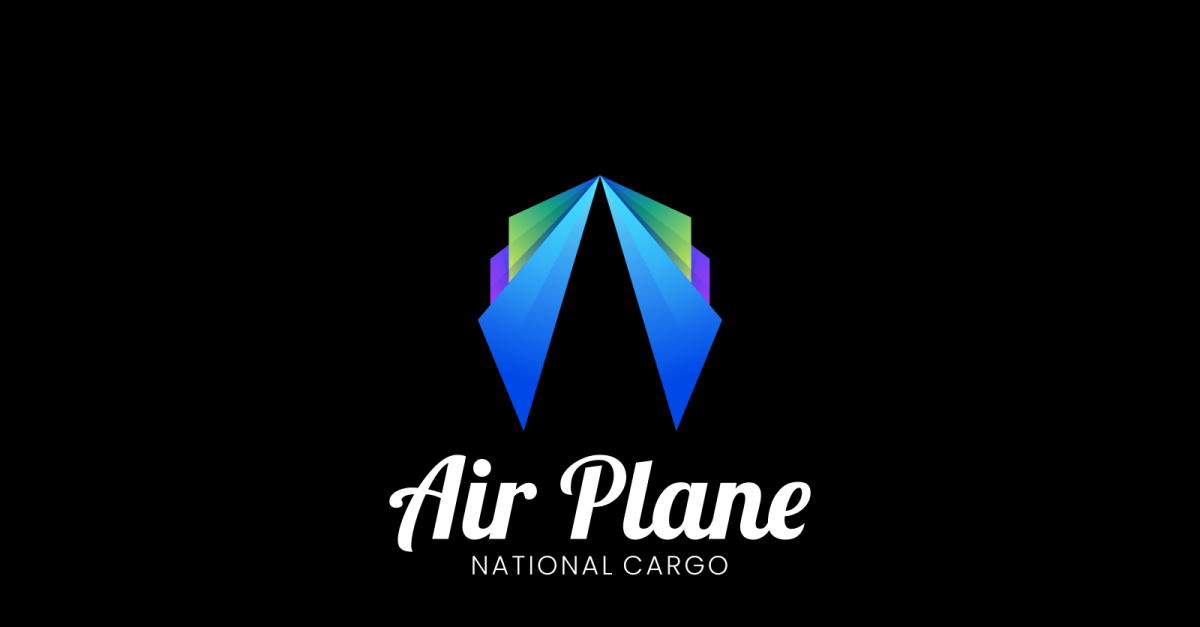 Airplane Gradient Logo Style #236805 - TemplateMonster