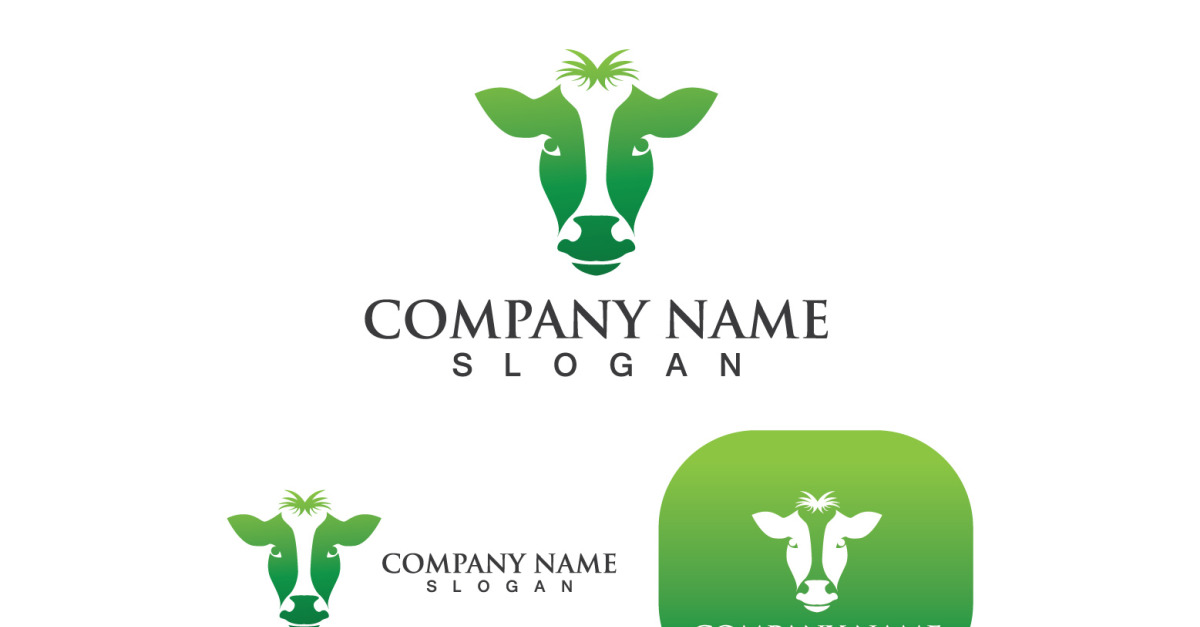 Kráva Hlava Logo A Symbol V5 #236886 - TemplateMonster