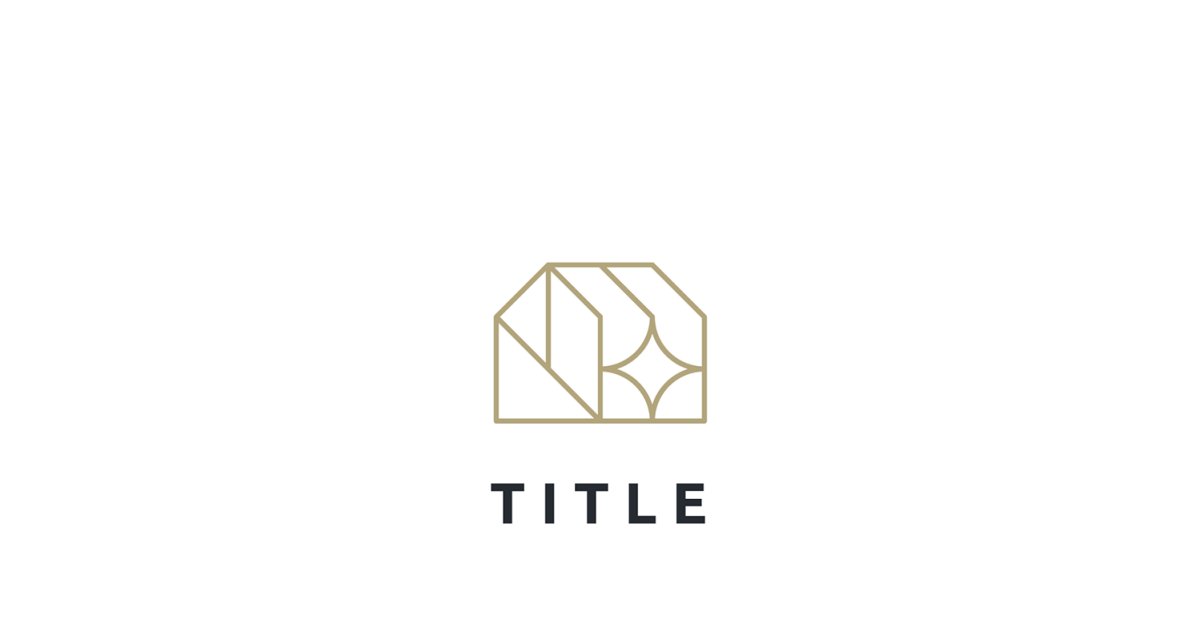 Geometrical Scandinavian House Line Interior Logo
