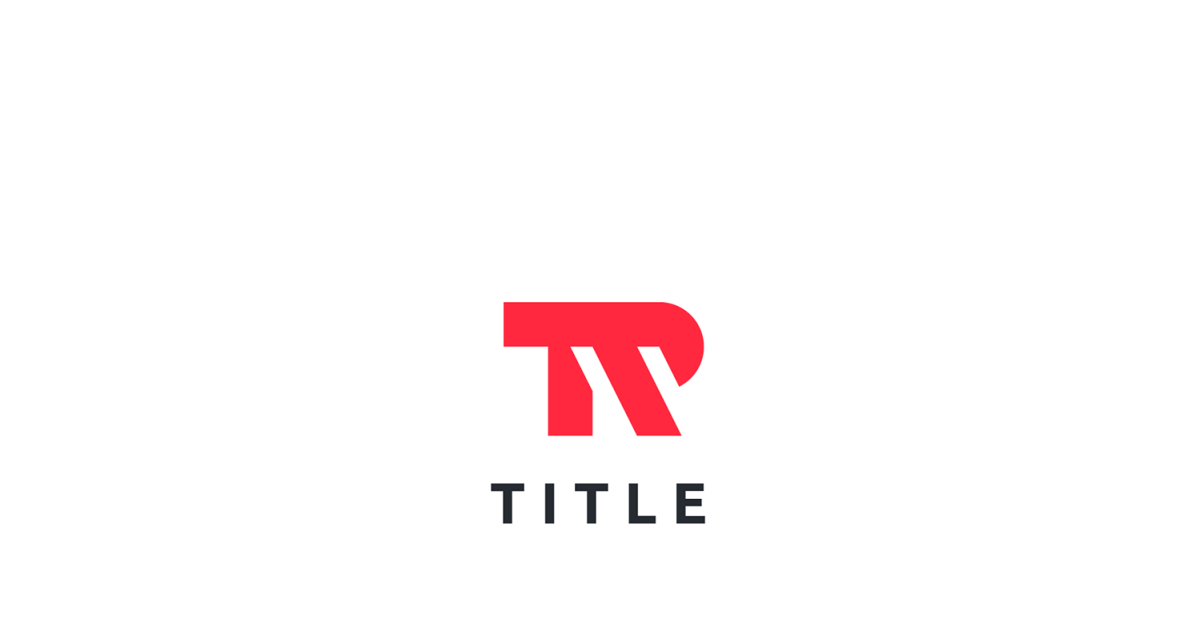 Minimal Geometrical TR Tech Red Monogram Logo
