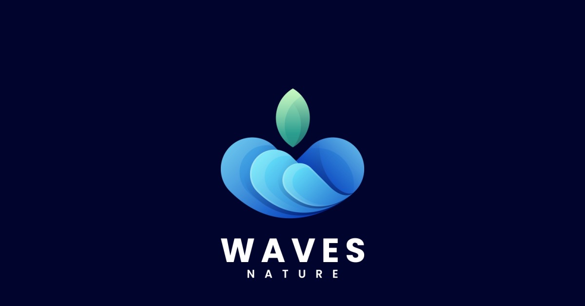 Waves Gradient Colorful Logo #237418 - TemplateMonster