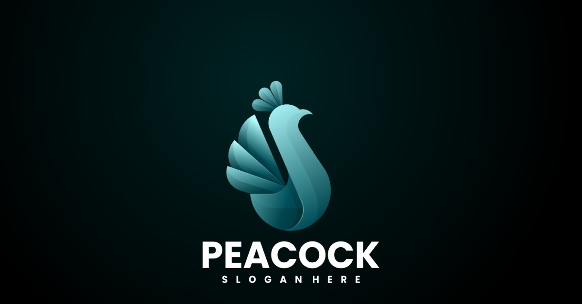 Peacock Color Gradient Logo #237543 - TemplateMonster