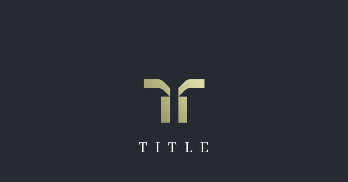 Luxury Prestigious Letter T Gold Monogram Logo