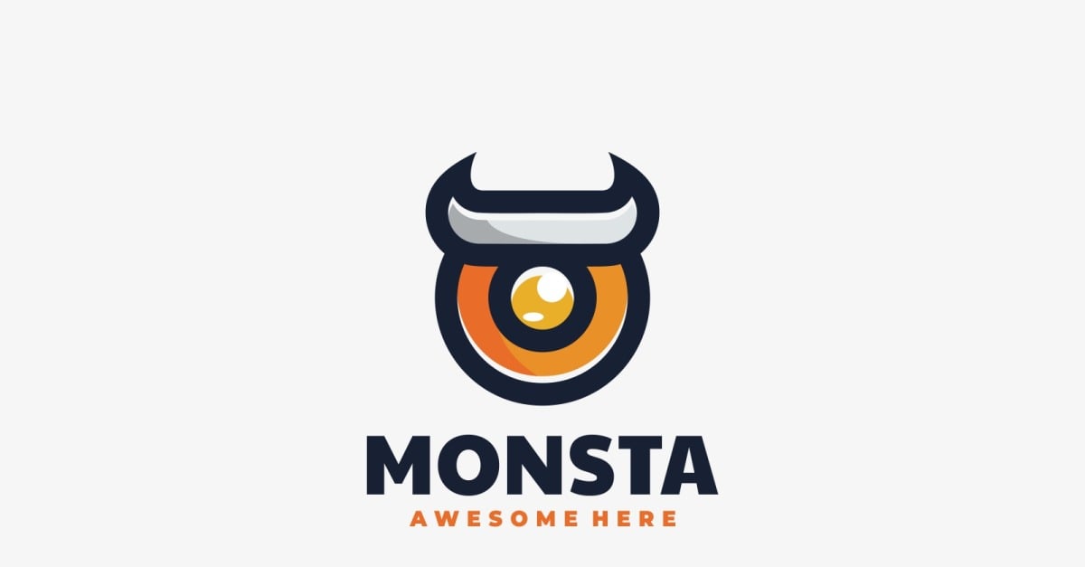 Monster Simple Mascot Logo Style #237843 - TemplateMonster