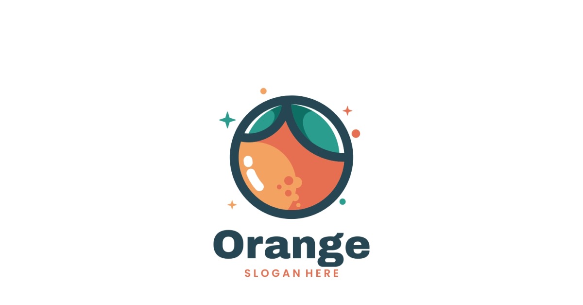 Orange Simple Mascot Logo Style #237846 - TemplateMonster