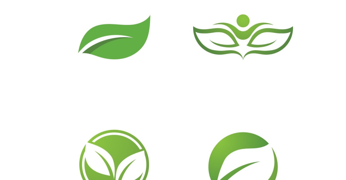 Leaf Green Logo Nature Logo Vector V28 - TemplateMonster