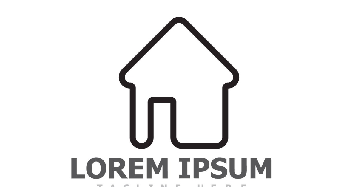 Logotipo de casa e símbolo de casa Vector V5