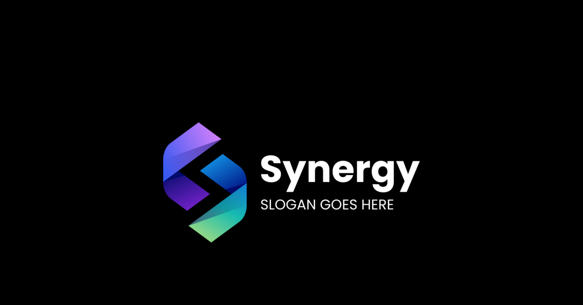 Letter Synergy Gradient Logo #238195 - TemplateMonster
