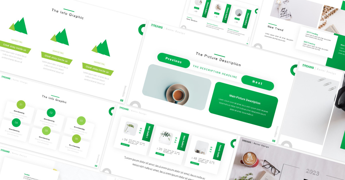 Nouveau modèle Powerpoint moderne Yell - TemplateMonster