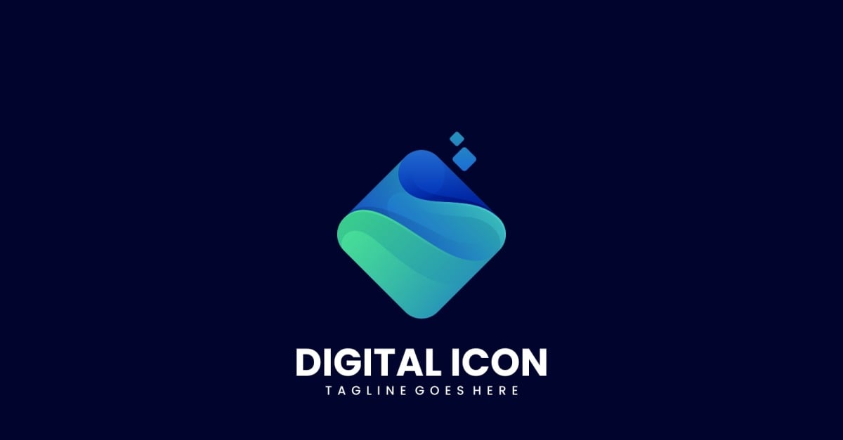 Digital Icon Gradient Logo Style #238346 - TemplateMonster