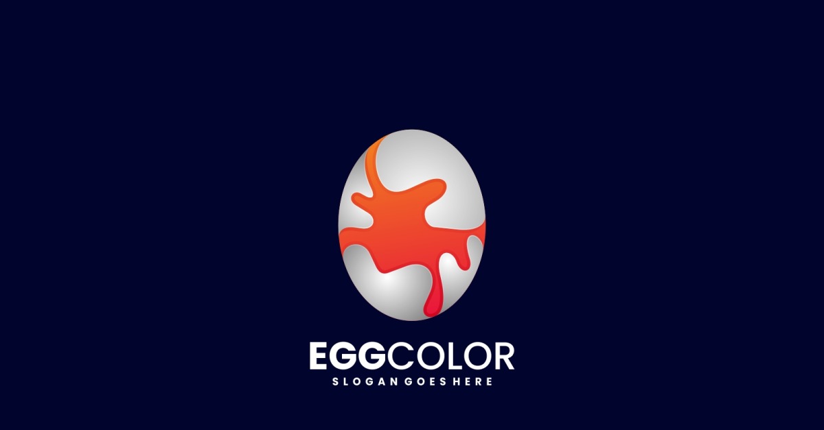 Egg Color Gradient Logo Design #238695 - TemplateMonster