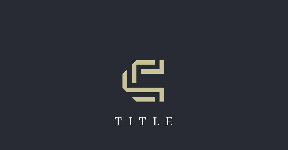Luxury Elite C Golden Flat Monogram Logo - TemplateMonster