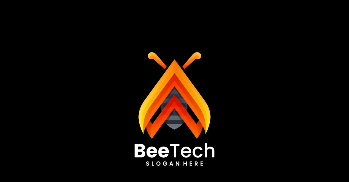 Bee Tech Gradient Logo Style #238730 - TemplateMonster
