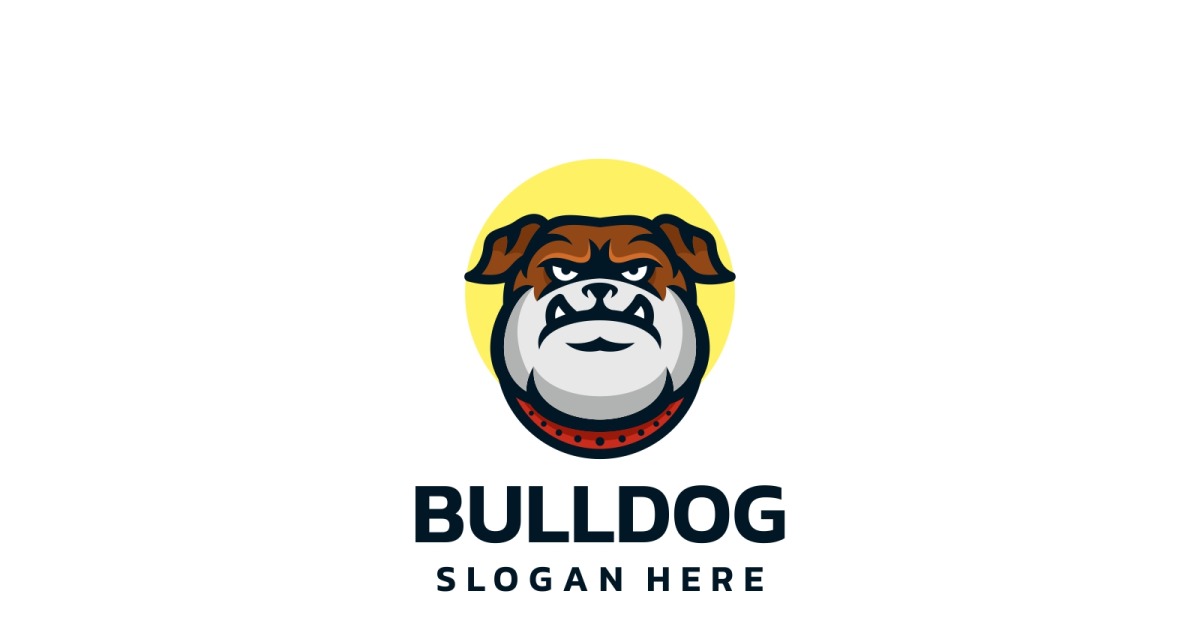 Bulldog Simple Mascot Logo Design #238705 - TemplateMonster