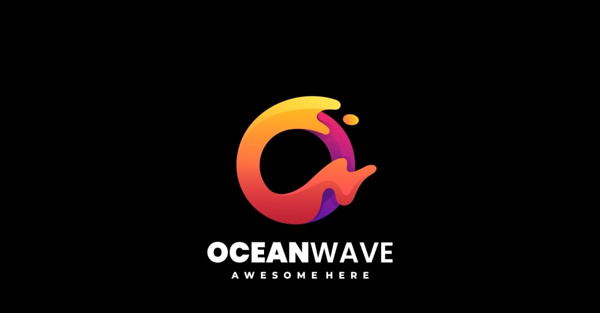 Letter O Wave Gradient Colorful Logo - TemplateMonster