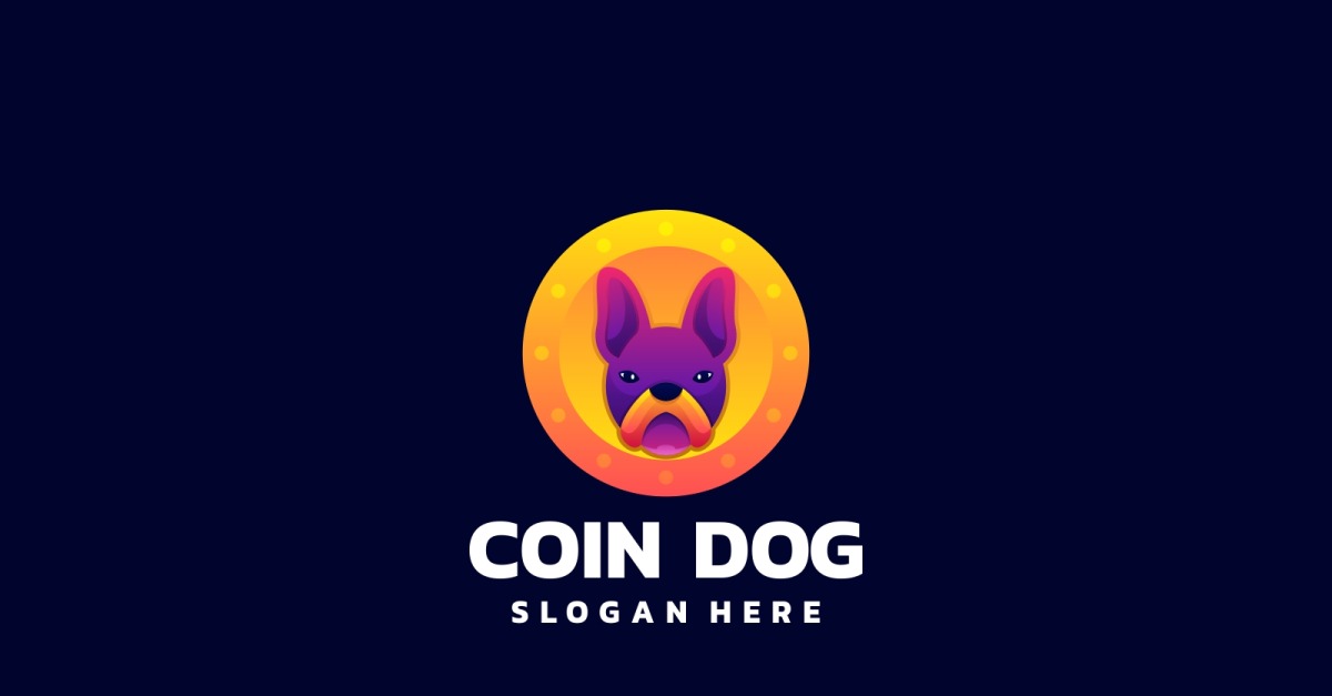 Coin Dog Gradient Logo Style #238993 - TemplateMonster