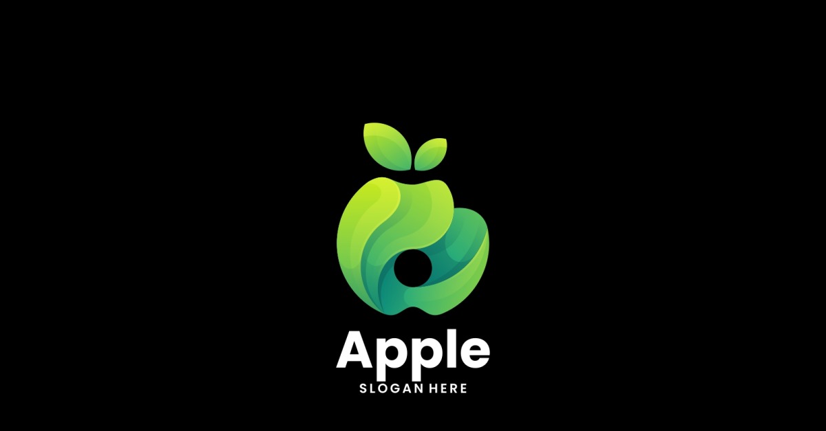 Green Apple Gradient Logo #238901 - TemplateMonster