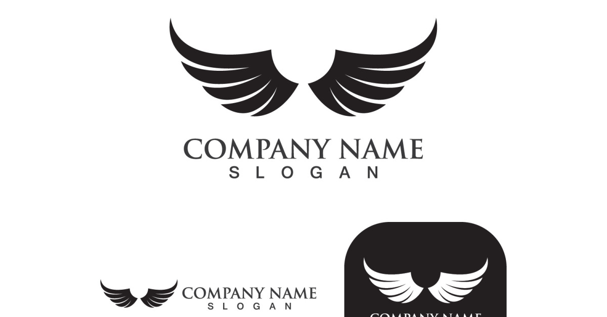 Kanatlı Şahin Kuş Logo Şablonu Vektör V19 - TemplateMonster