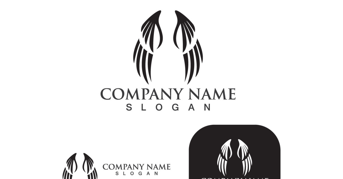 Kanatlı Şahin Kuş Logo Şablonu Vektör V3 - TemplateMonster